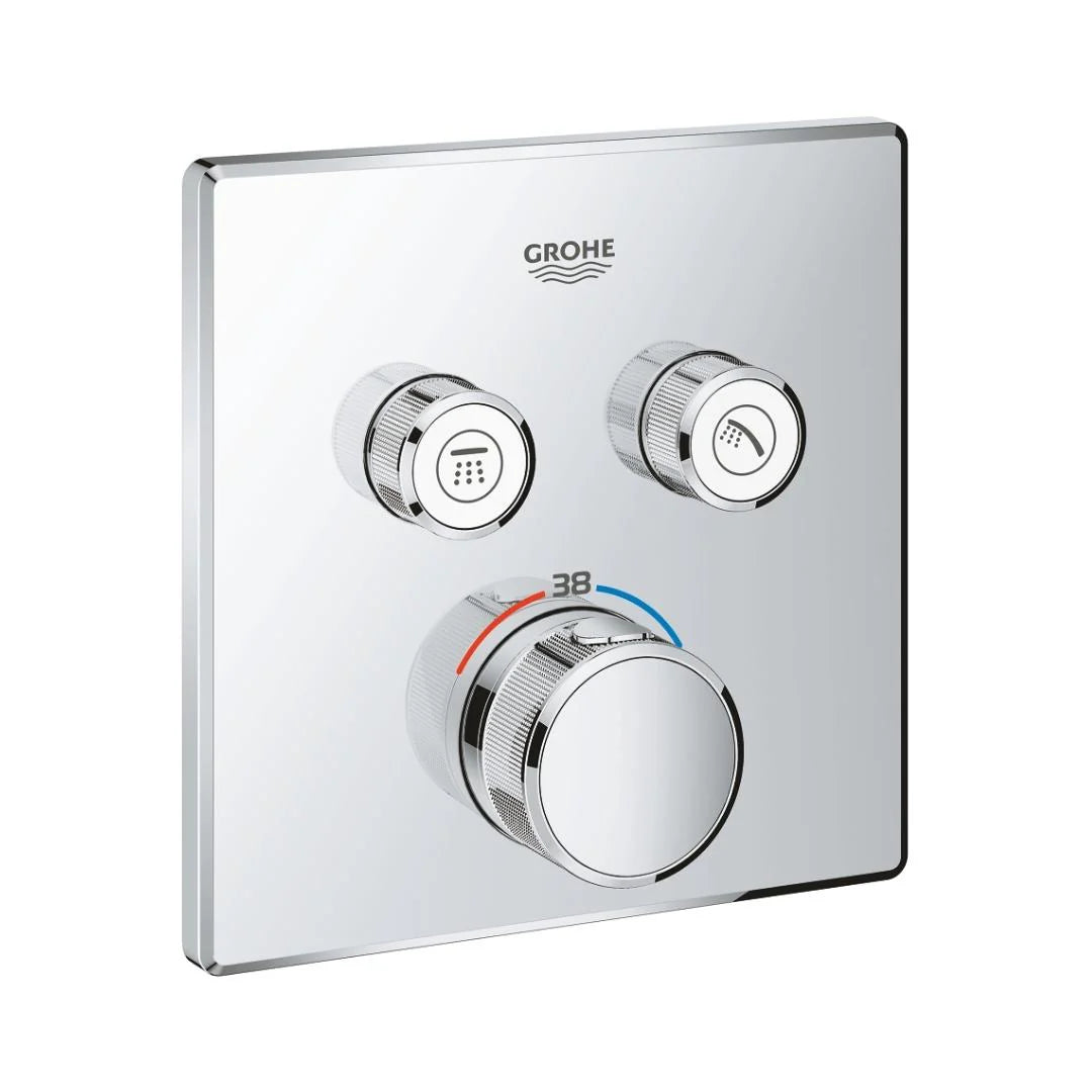 Grohe 2 Way Thermostatic Diverter Smartcontrol 29124000 - Chrome Finis ...