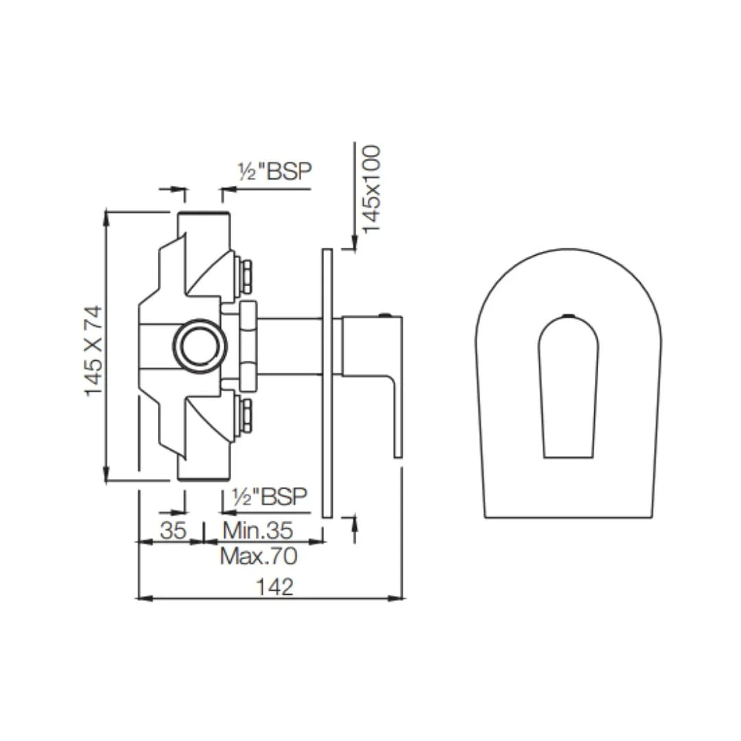 Jaquar 4 Way Diverter Aria ARI-CHR-39421 Normal Flow - Chrome Finish ...