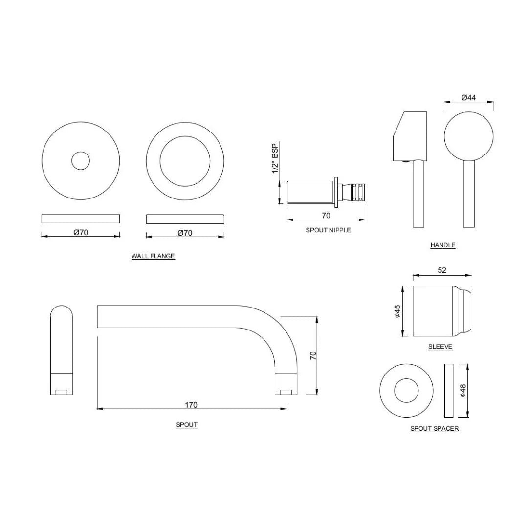 Jaquar Wall Mounted Basin Mixer Florentine FLR-CHR-5231NK - Chrome ...
