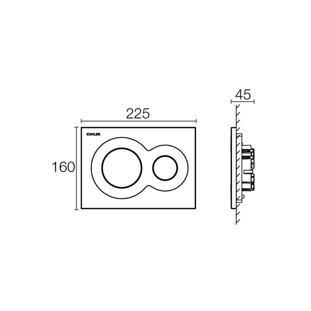 Kohler Flush Plate Lynk K-75890IN-P-RGD - Rose Gold – bathkart.in